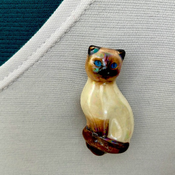 Avon | Jewelry | Vintage Avon Siamese Cat Pin Iridescent Finish | Poshmark